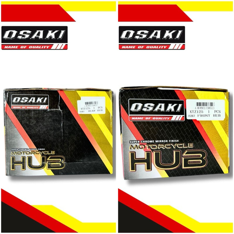 Osaki Hub Set Front and Rear xtz125 xtz 125 36holes Chrome (sold by ...