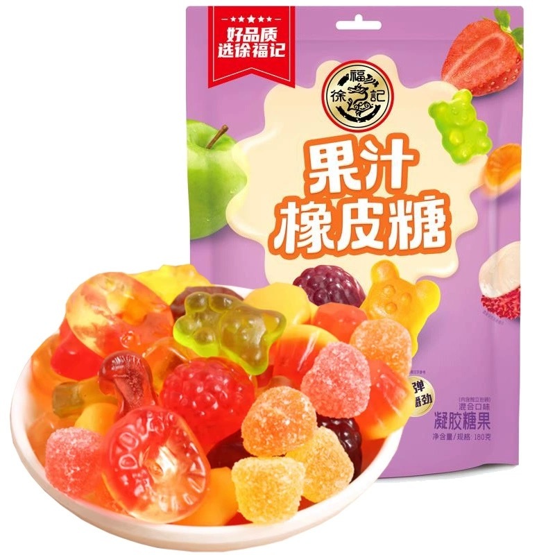 Xu Fuji Juice Gummy Candy Mixed flavors of jelly candy,180g per pack,10 ...