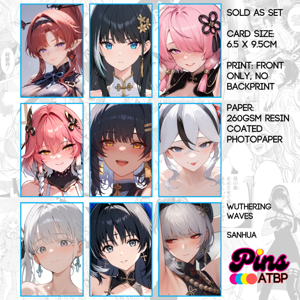 9PCS SET Wuthering Waves Anime Photocards - Pins ATBP | Shopee Malaysia