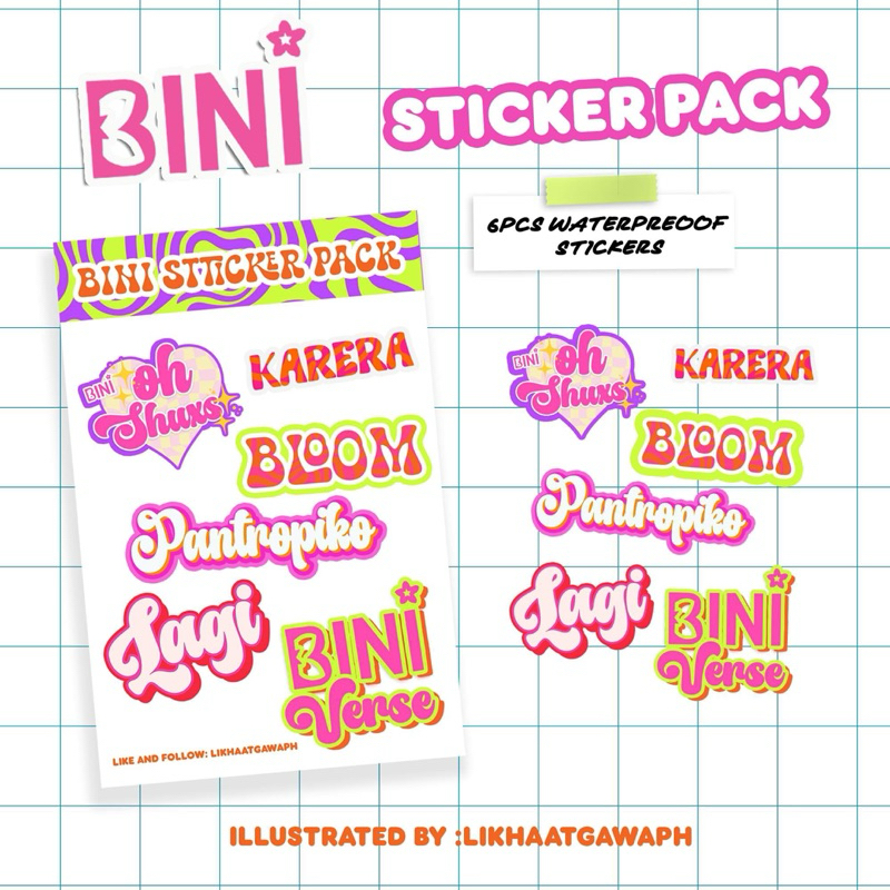 bini fan art sticker pack | Shopee Malaysia