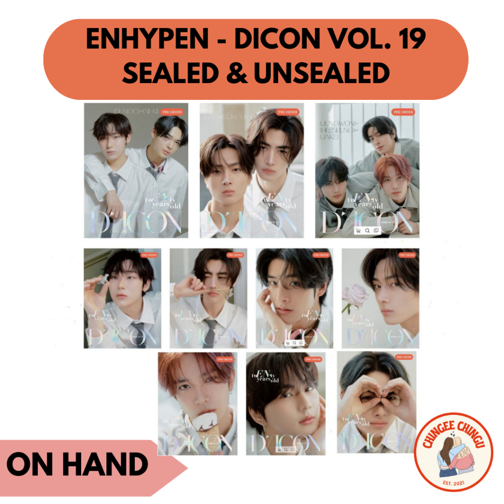 ENHYPEN - DICON VOL. 19 SEALED AND UNSEALED SET | Heeseung Sunghoon Ni ...