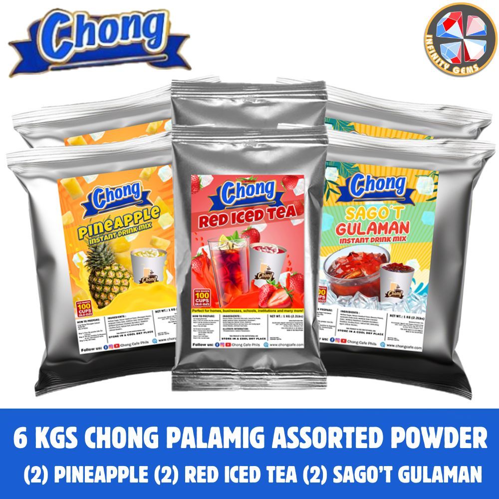 6 KGS CHONG PALAMIG ASSORTED PREMIXED POWDER [PINEAPPLE - RED ICED TEA ...