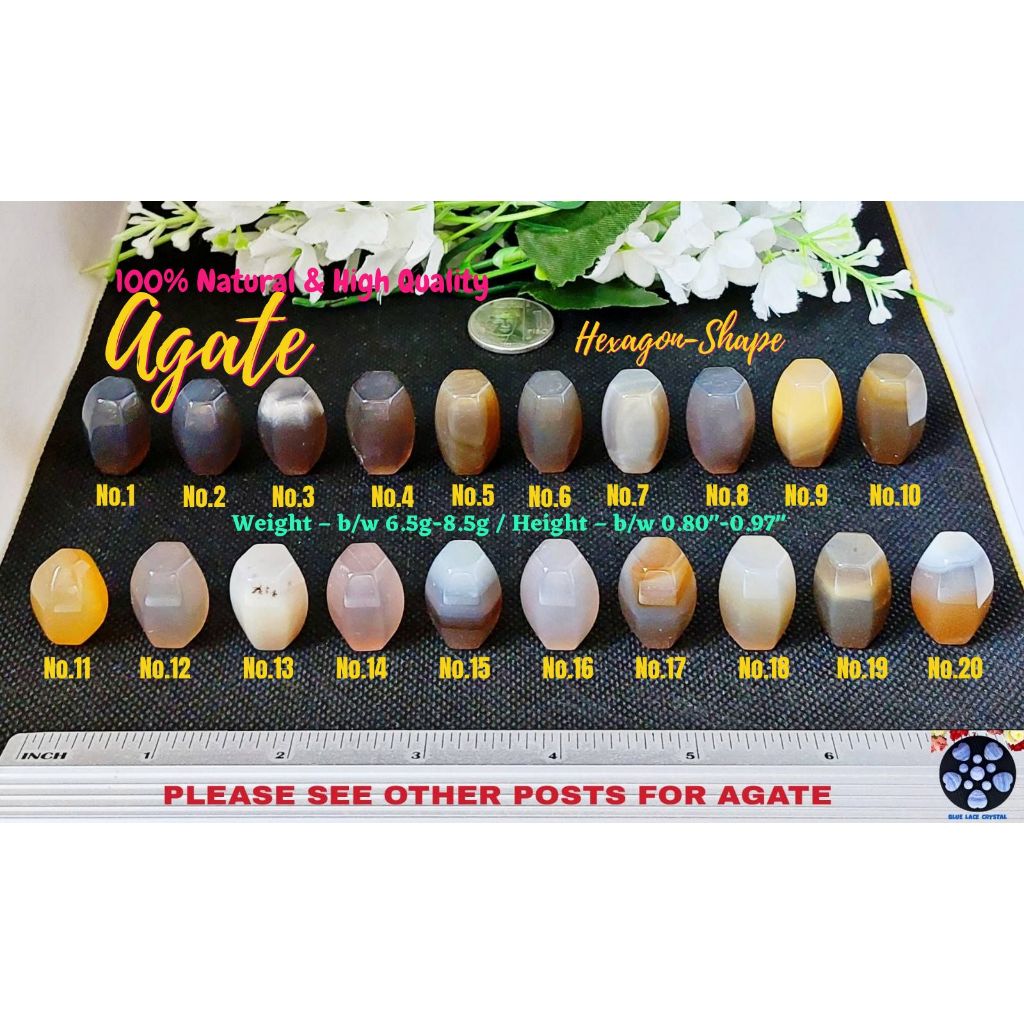 Agate Hexagon-Shape & Natural | Shopee Malaysia