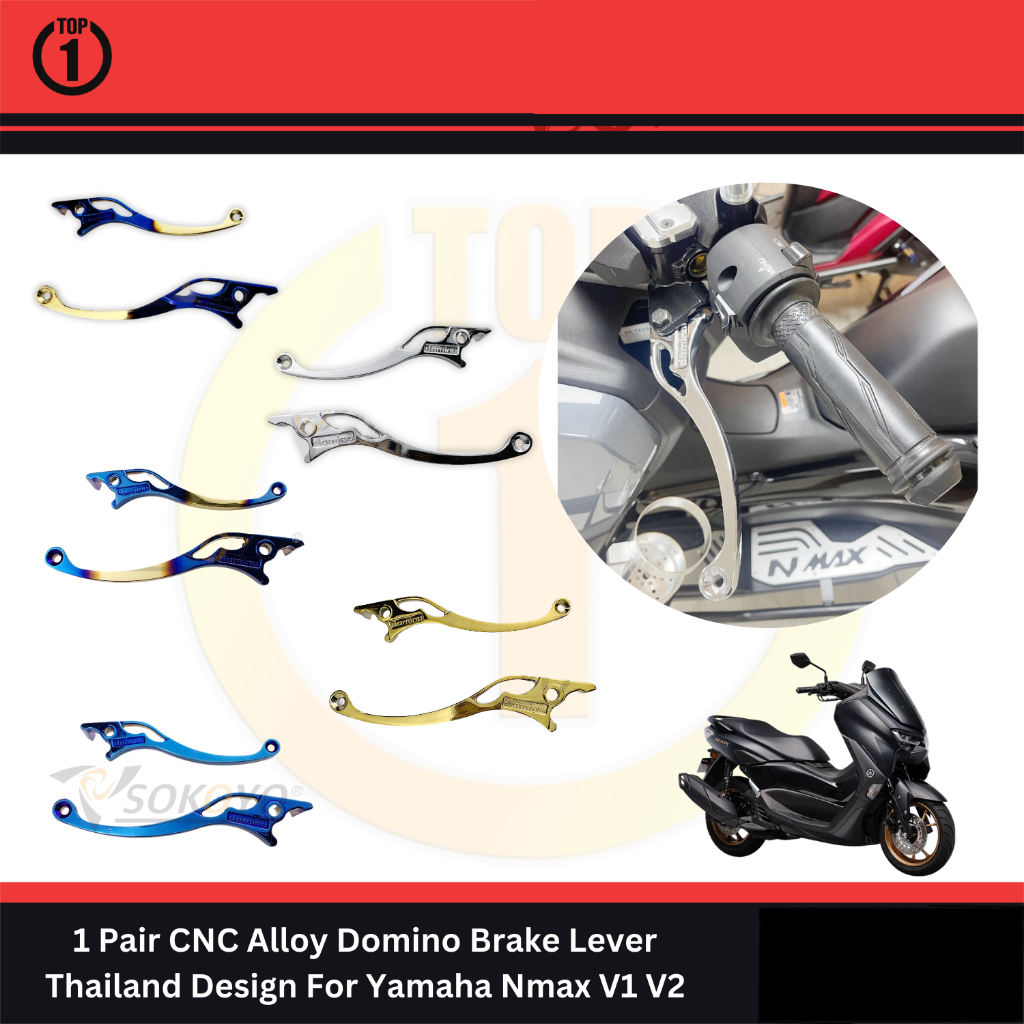 Top1 PH 1 Pair CNC Alloy Domino Brake Lever Design For Yamaha Nmax V1 ...