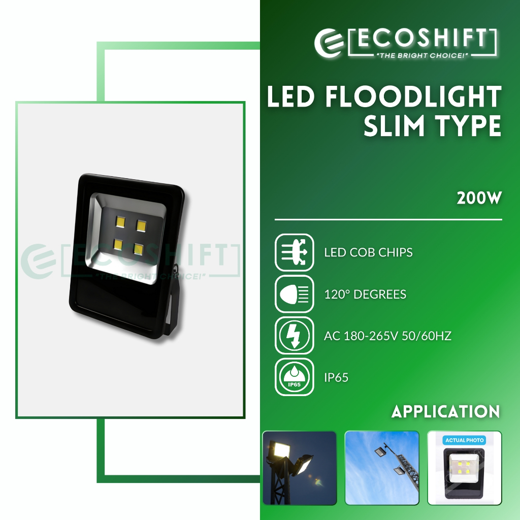 Ecoshift 200W LED Flood Light Slim Type | Shopee Malaysia