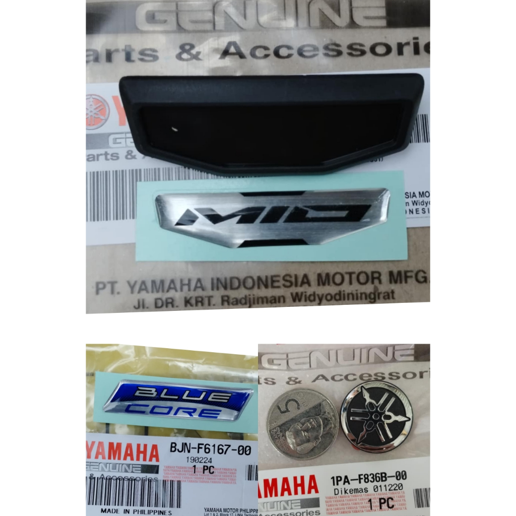YAMAHA m3 MIO I 125 STICKERS EMBLEM BLUE CORE , YAMAHA LOGO , MIO ...