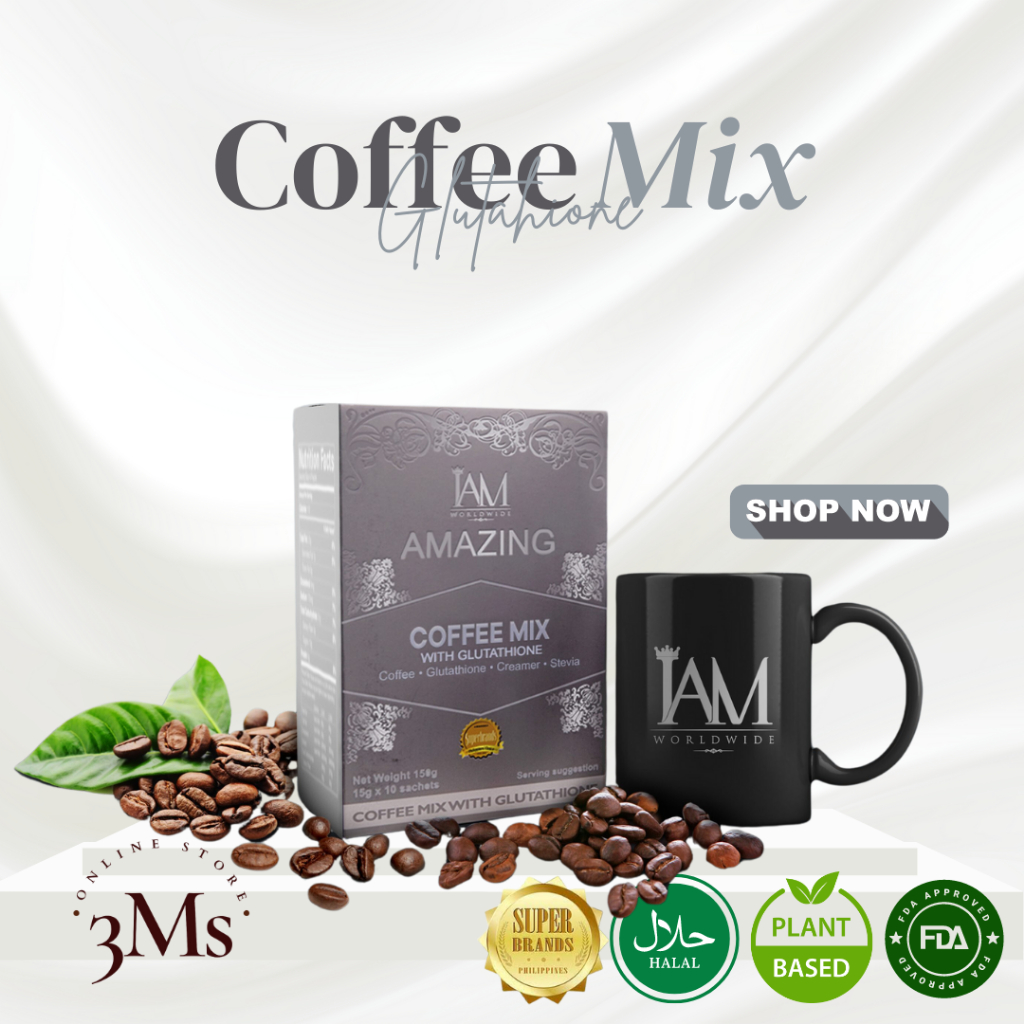 I AM WORLDWIDE AMAZING Coffee Mix with Glutathione (1 box 10 sachets ...