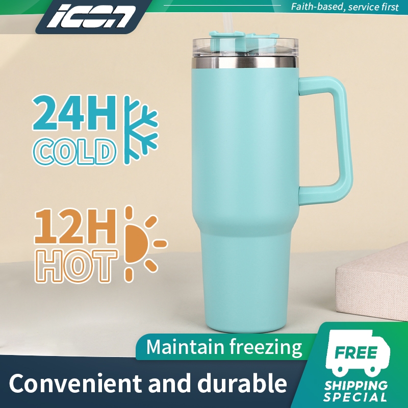 ICON 40oz Flowstate Tumbler Travel Mug Straw Covers Cup w/Lid Insulated ...