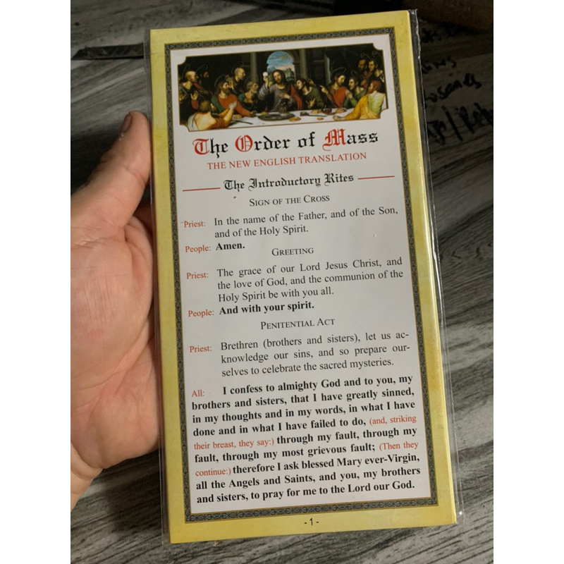 Order of the Mass Guide (Tagalog or English) | Shopee Malaysia