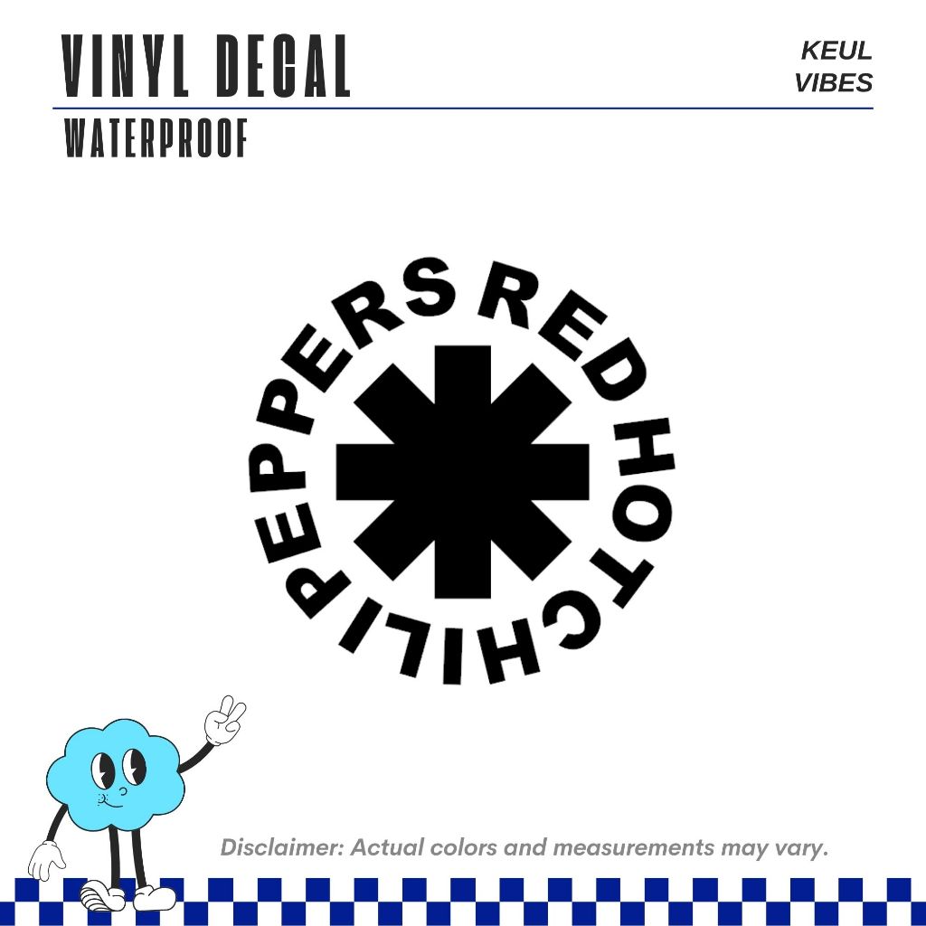 RED HOT CHILI PEPPERS BAND logo vinyl decals brand laptop tumbler ...