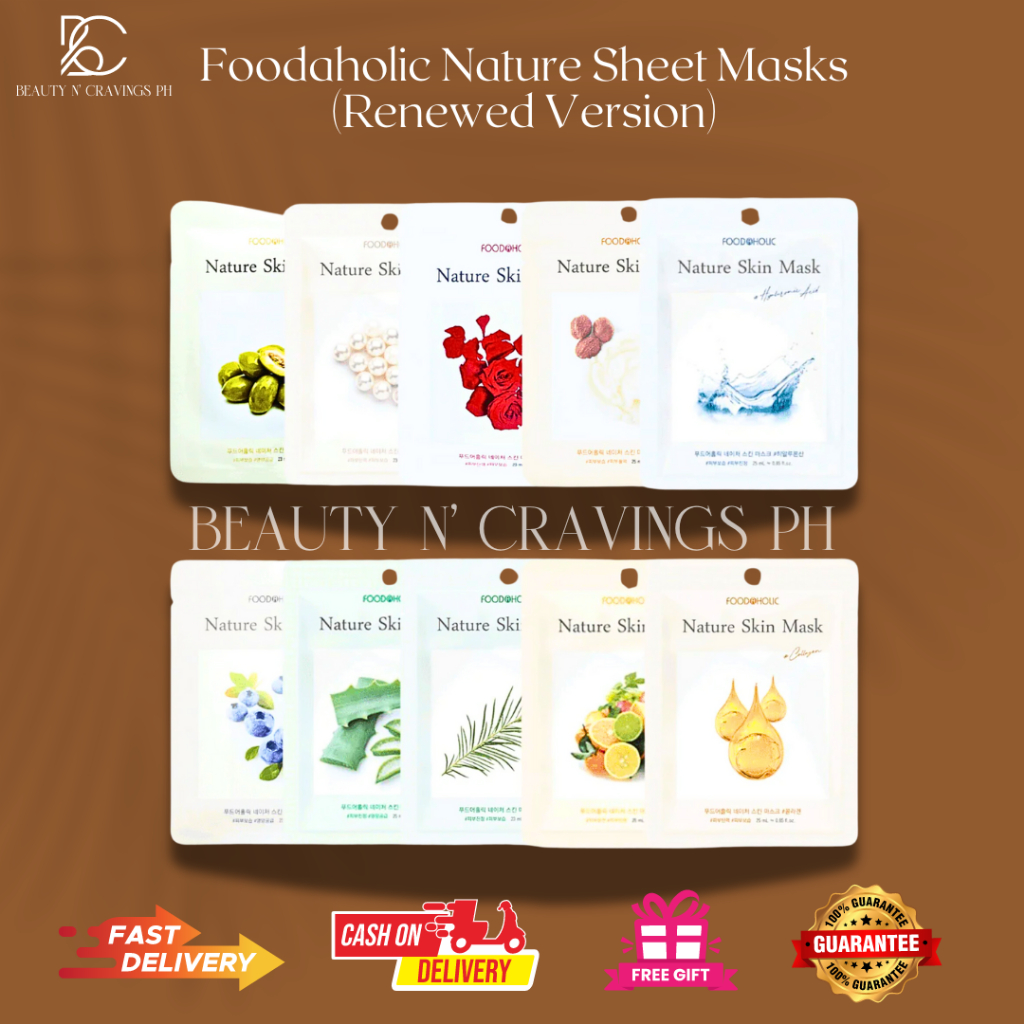 Foodaholic Nature Sheet Masks (Renewed Version) | Shopee Malaysia