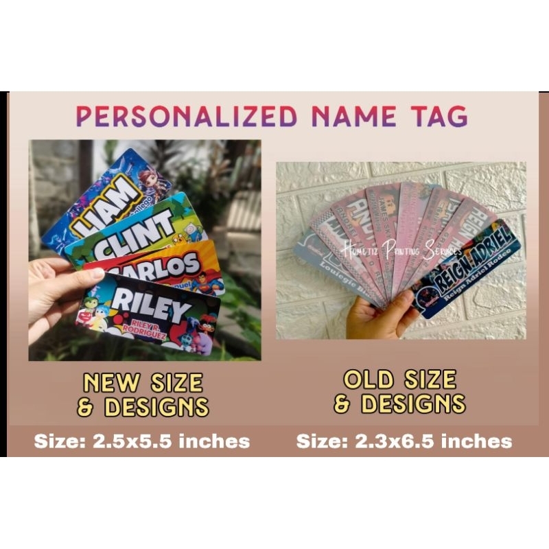 PERSONALIZED LAMINATED and PVC NAME TAG with FREE I.D Lace | Shopee ...