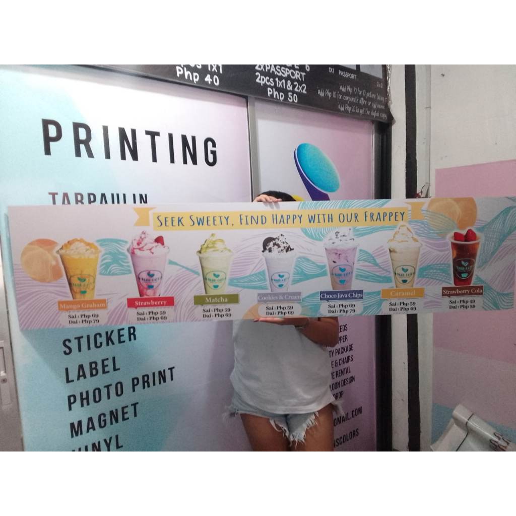 Waterproof long menu board for store display 1x3ft | Shopee Malaysia