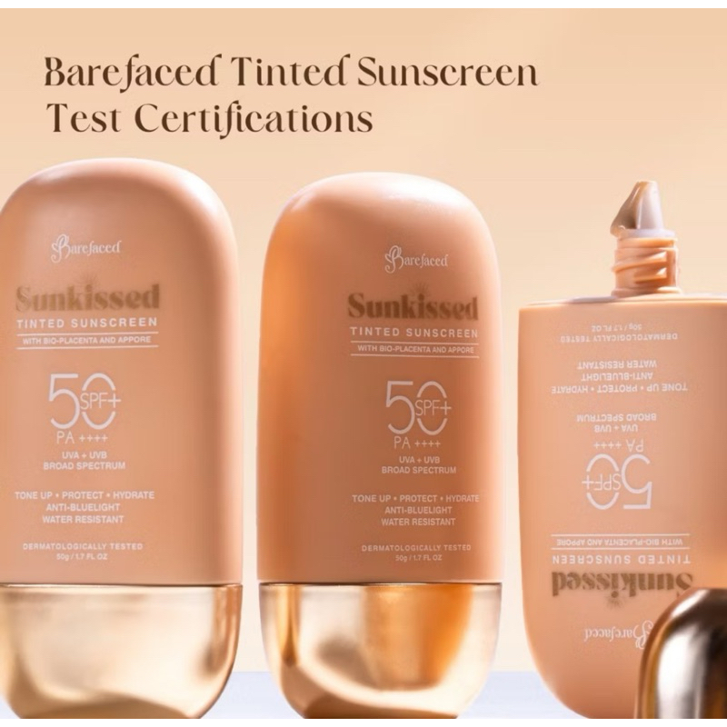 BAREFACED SUNKISSED TINTED SUNSCREEN SPF50 50g | Shopee Malaysia