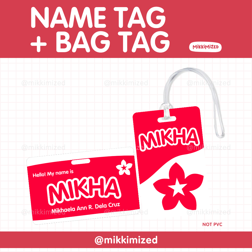 BINI NAME TAG AND BAG TAG | Laminated | mikkimized | Shopee Malaysia