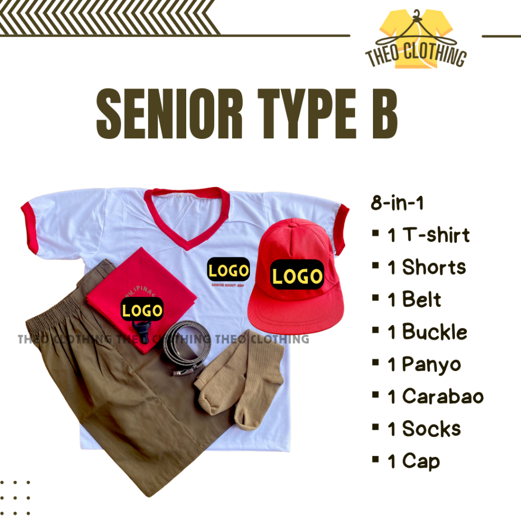 Senior Scout Type B Complete Set of Uniform for Boys | Theo Clothing ...