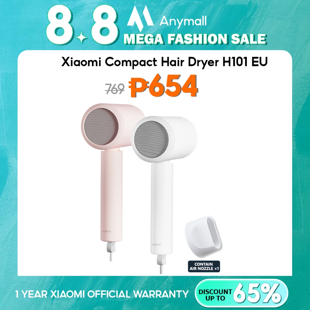 Xiaomi Mijia H101 Hair Dryer Portable Foldable Multi-airflow Mode Low Noise Negative Ion Quick ...