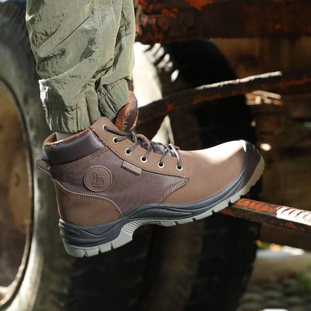 New durable and beautiful leather anti-smash waterproof safety shoes ...