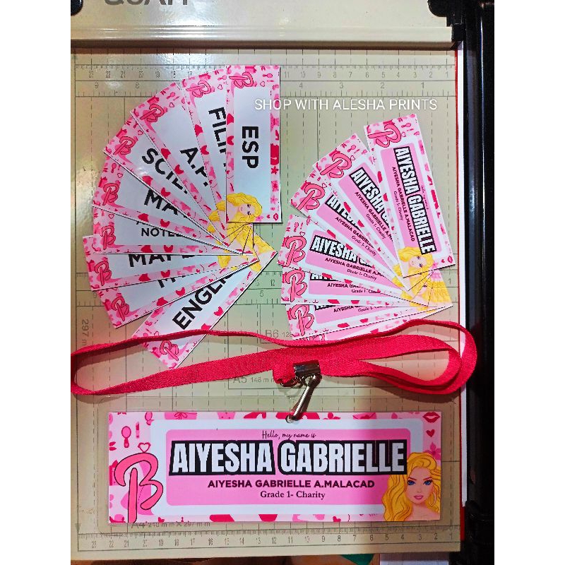 PERSONALIZED CUSTOMIZED NAME TAG AND SUBJECT LABELS | NAME STICKER ...