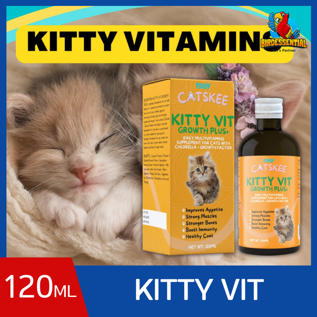 PIKOY KITTEN VITAMINS (120ML) Appetite Booster , Pampataba, Faster ...