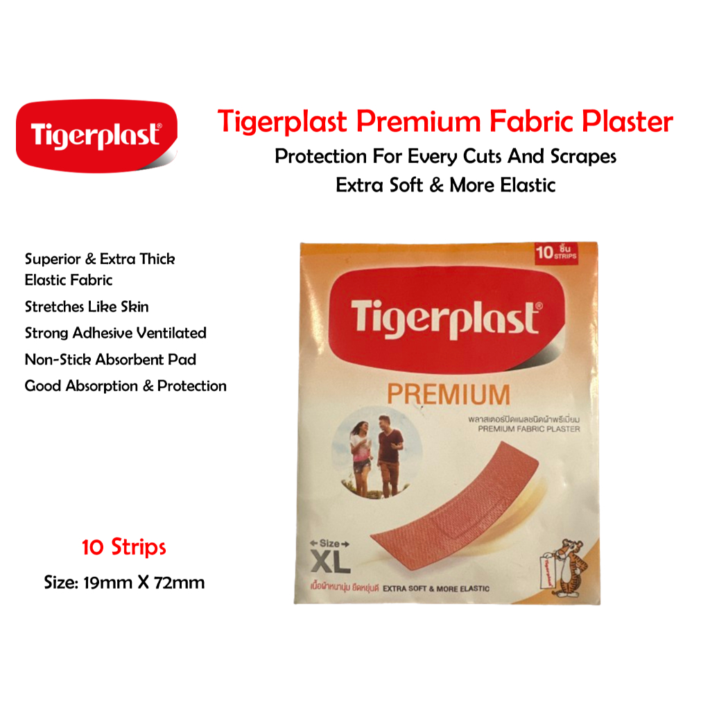 Tigerplast Premium XL Fabric Plaster Extra Soft & More Elastic ...