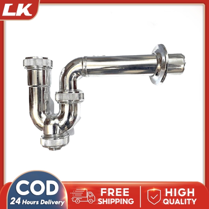 Plastic Chrome Plated P-Trap 1-1/4" 1-1/2" Sink Trap P-trap for Kitchen ...