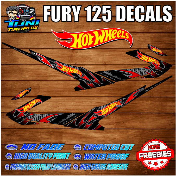 KAWASAKI FURY 125 HOTWHEELS DECALS with freebies | Shopee Malaysia