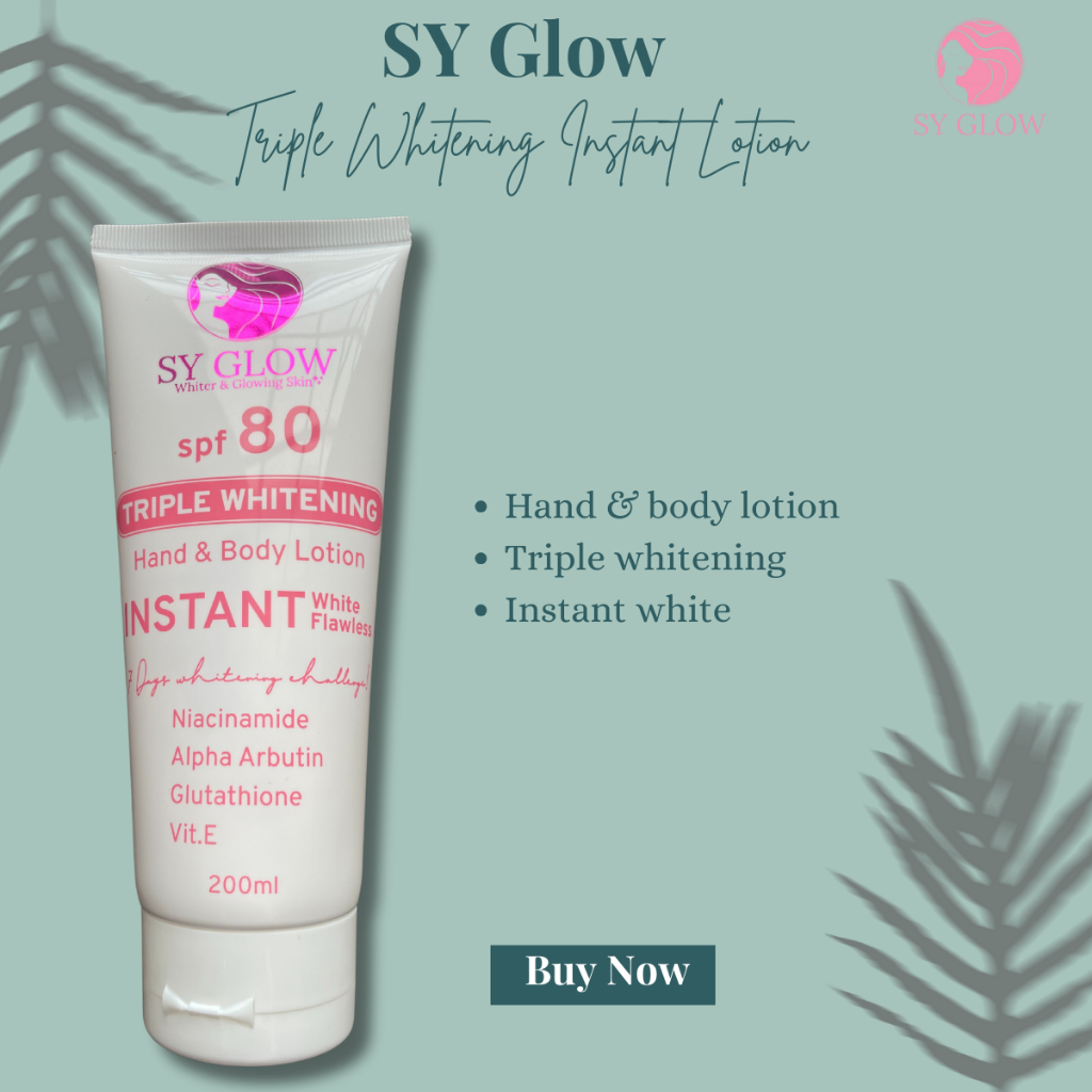 SY GLOW TRIPLE INSTANT WHITENING LOTION SPF 80 | Shopee Malaysia