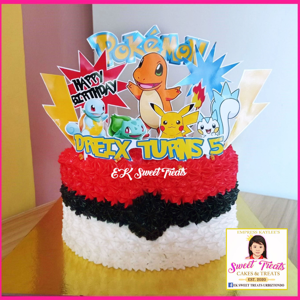 POKEMON Theme Cake Topper with FREE Candle | Shopee Malaysia