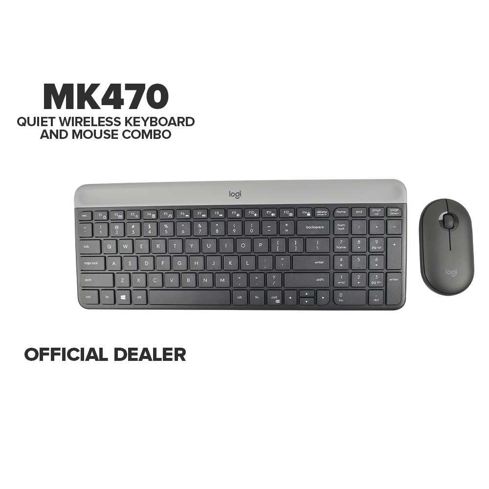 Logitech MK470 SLIM COMBO Ultra-slim, compact, and quiet wireless ... Logitech MK470 SLIM COMBO Ultra-slim, compact, and quiet wireless ...