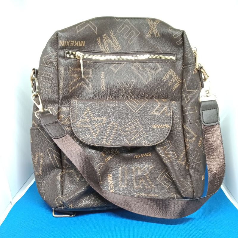 PRELOVED backpack color brown bought on shopee. | Shopee Malaysia