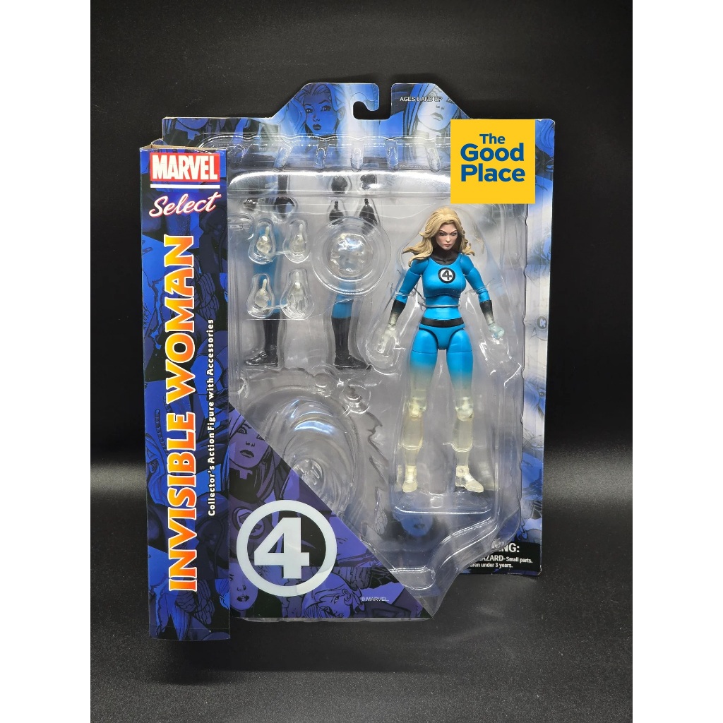 DIAMOND Marvel Select Classic Invisible Woman with Base, Alternate Arms ...