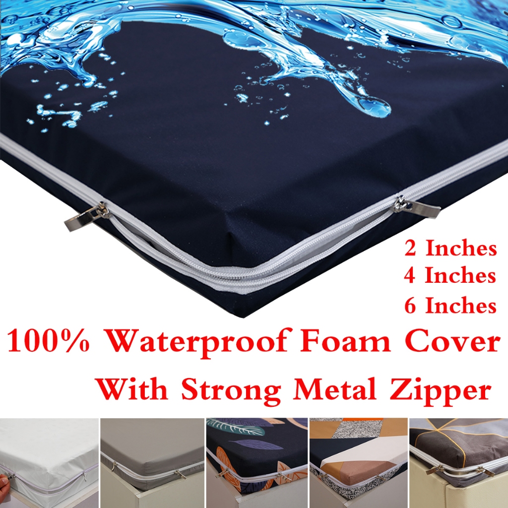 2/4/6 Inches Thickness Waterproof Foam Cover With Zipper Waterproof ...