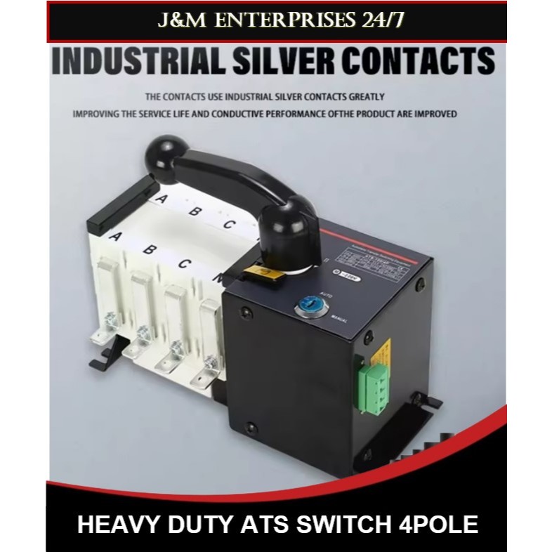 4P ATS 100A Dual Power Source Automatic Transfer Switch - Heavy Duty ...