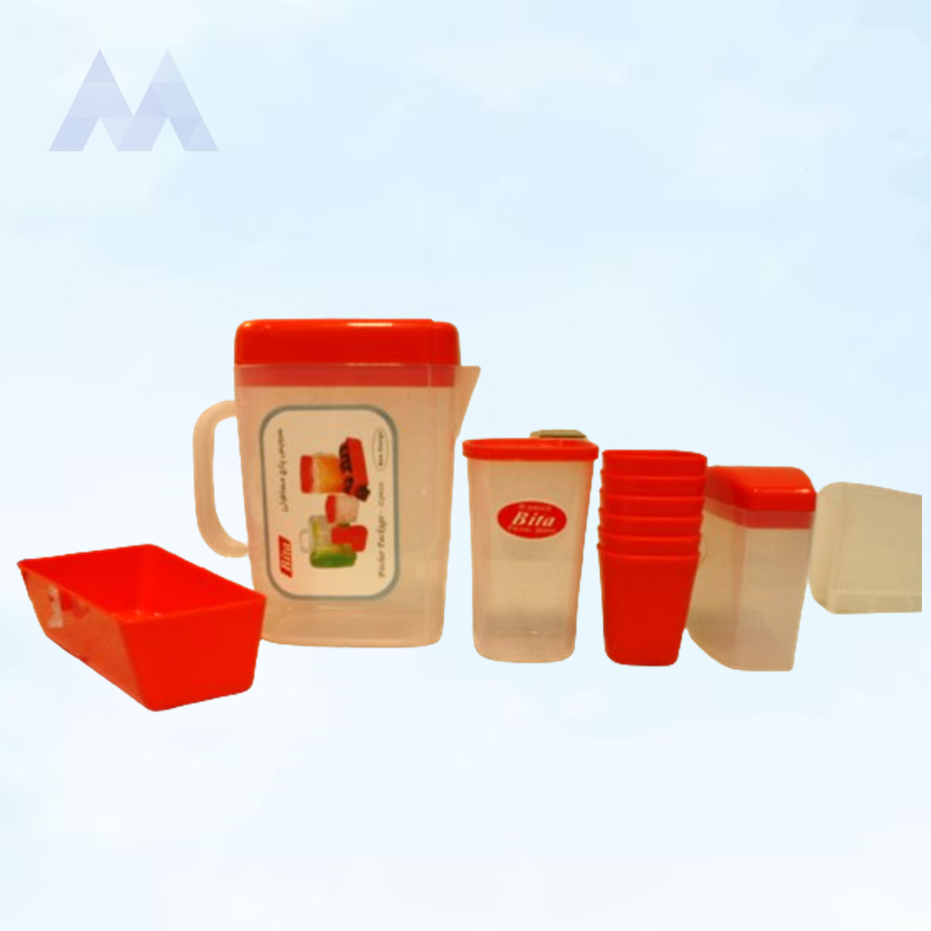 Complete Set Portable Plastic Pitcher with Cups Pick nick Container ...