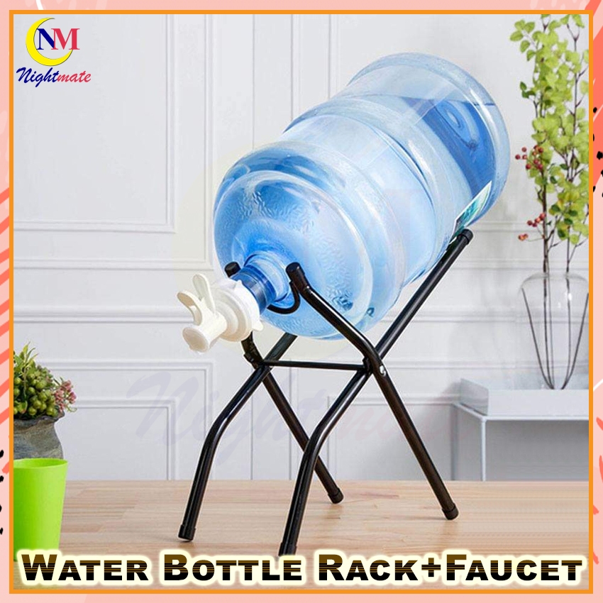(VARIATION) Water Bottle Dispenser Rack With Faucet Tap Metal Gallon ...