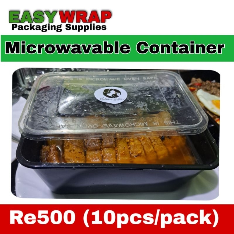(50pcs) Microwavable Container Black Series(re500/re750/re1000 ...
