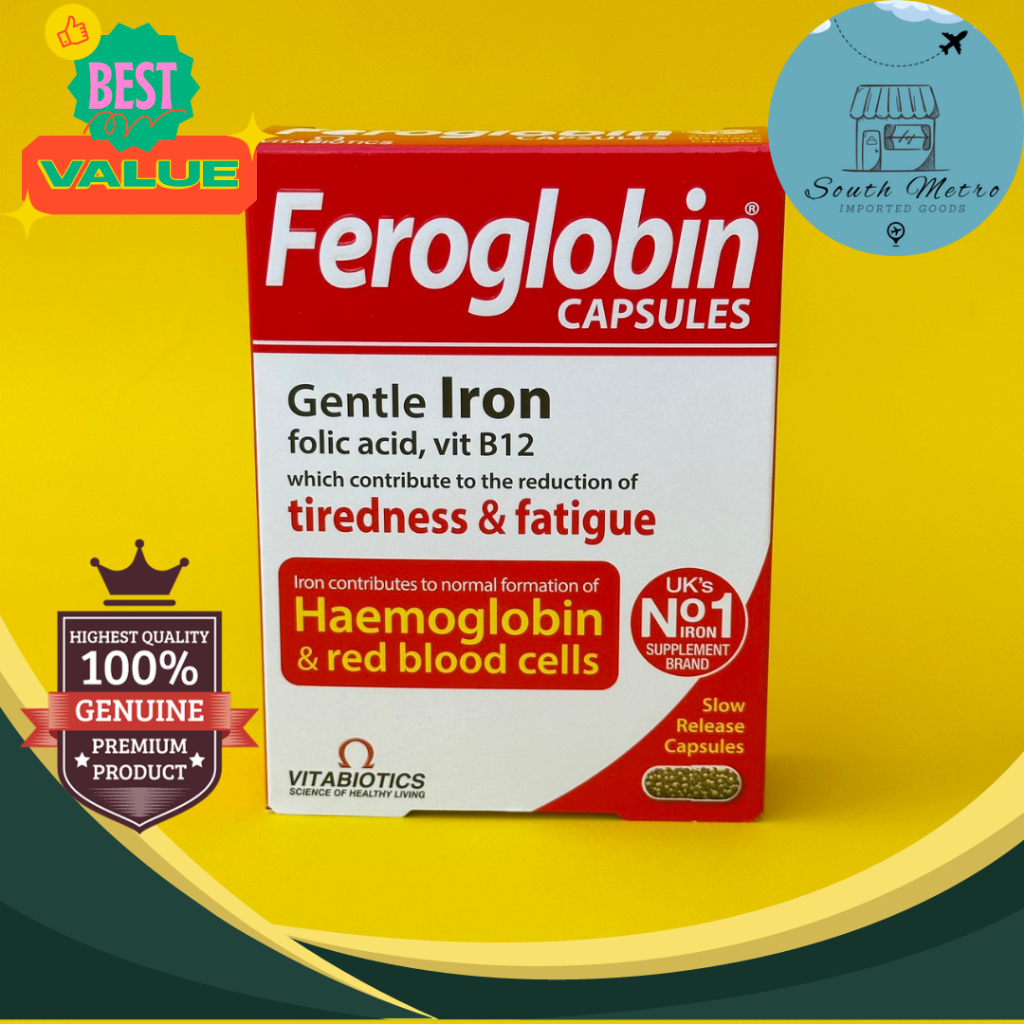Feroglobin Capsules Gentle Iron 30 Capsules - UK's No.1 Iron Supplement ...