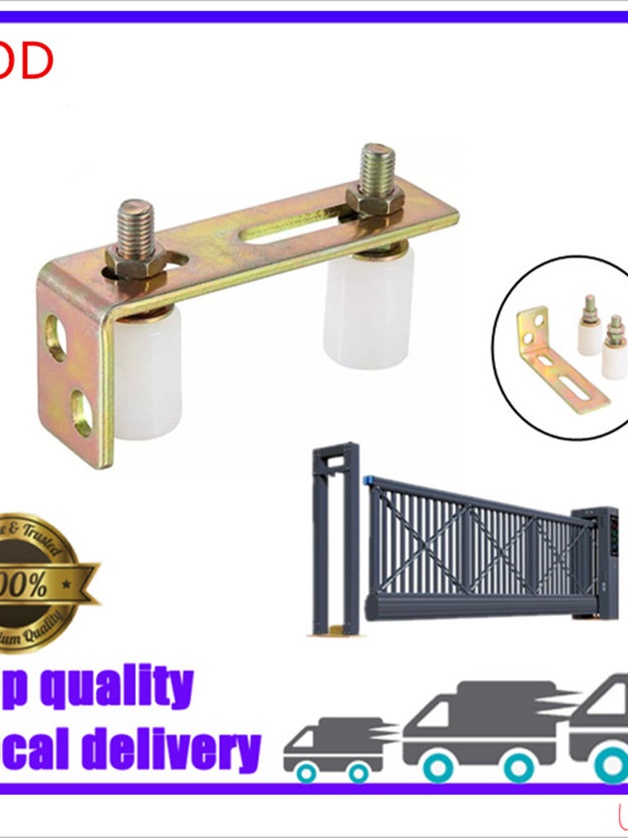 【With L Post Bracket】 1SET 80S Slide Gate Guide Roller Wheel with L ...