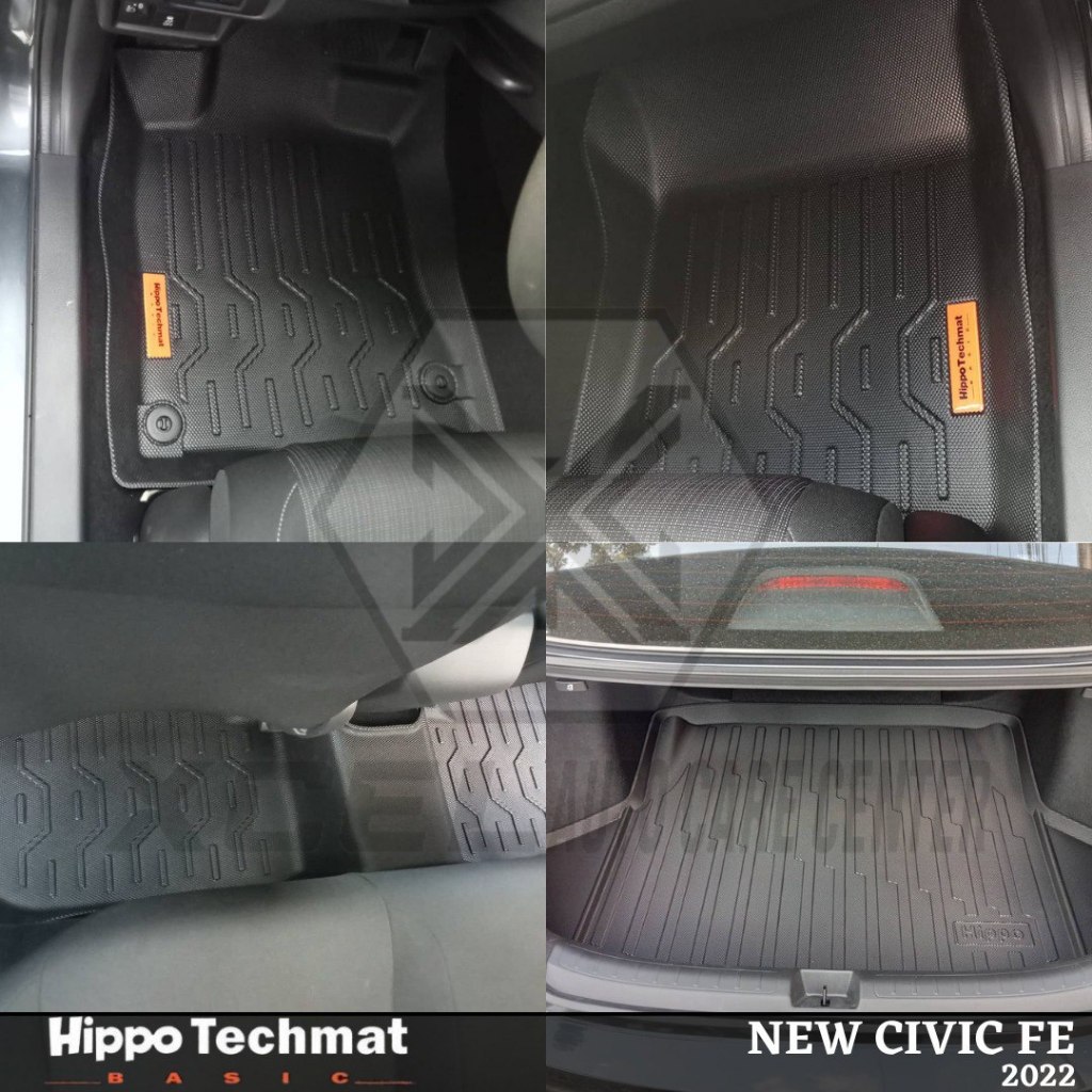 HONDA CIVIC FE 2022-2025 HIPPO TECHMAT BASIC DEEP DISH CAR MATS ...