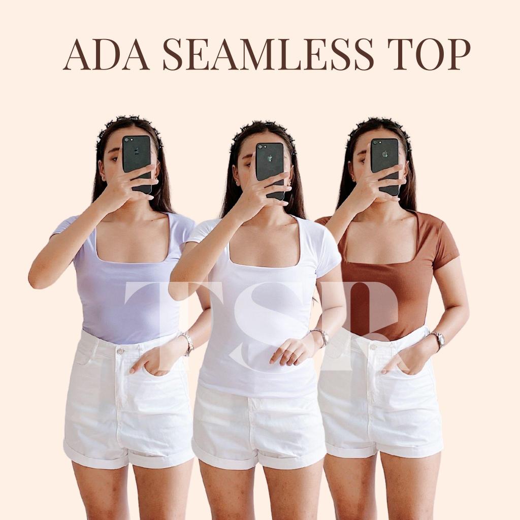 TSR Ada Basic Squareneck Seamless Full Length Double Lining Top - Trendy Korean Bangkok Fashion ...