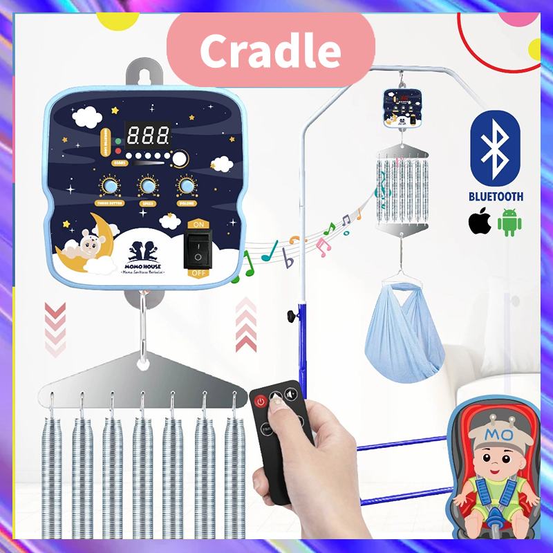 Bluetooth Automatic Baby Swing 7Spring Electronic Baby Cradle Electric ...