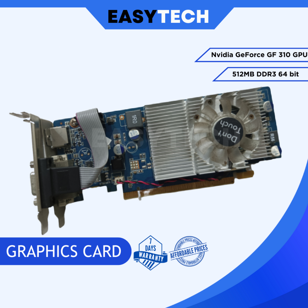 EASYTECH | NVIDIA GeForce 310 512mb 64bit ddr3 (Used) | Shopee Malaysia