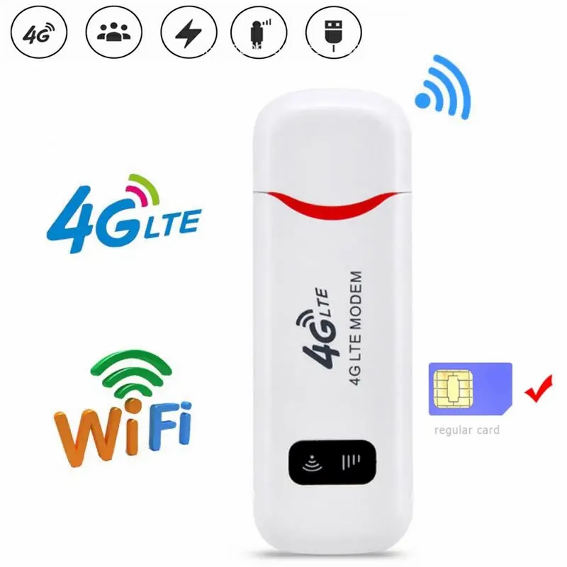 Wireless 4G LTE WiFi Router Modem Universal SIM Card 150Mb USB Mini ...