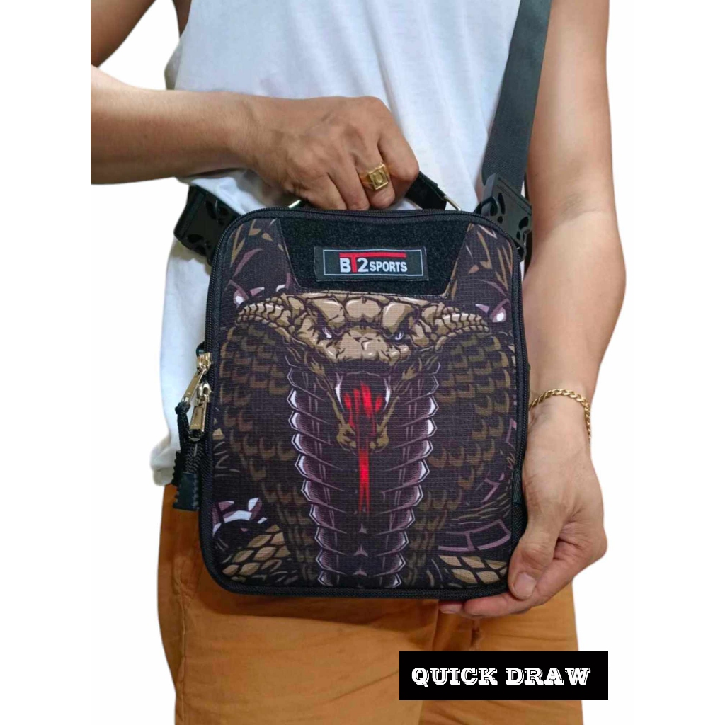 Quick Draw Sling Bag For Men With Patch and Free Stickers | Shopee Malaysia