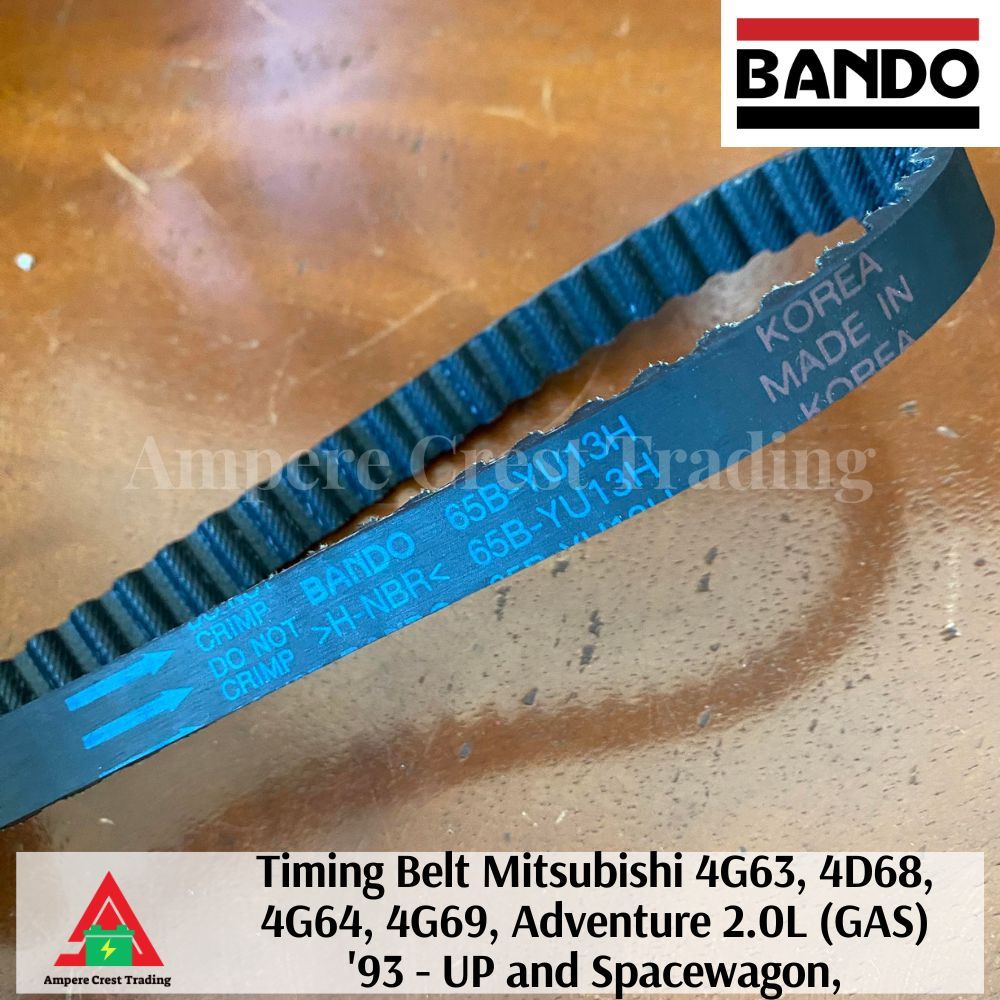 Bando Timing Belt 65BYU13 Mitsubishi Lancer, Galant 4G63 4D68, 4G64, 4G69, Adventure 2.0L (GAS ...
