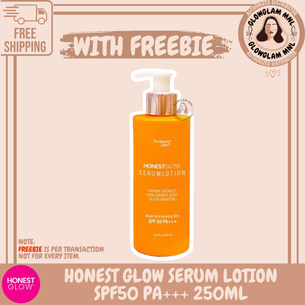 Honest Glow Serum Lotion SPF50 PA+++ 250ml (WITH FREEBIE) | Shopee Malaysia