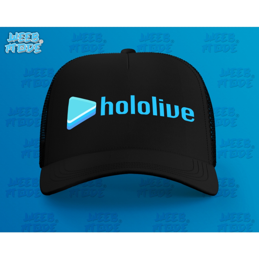 Hololive Idol Logo Vtuber EN Mesh Cap Black White Weeb Mode | Shopee ...
