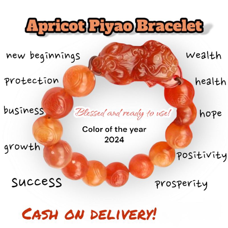 Apricot Piyao Bracelet Charm Lucky Color 2024 | Shopee Malaysia