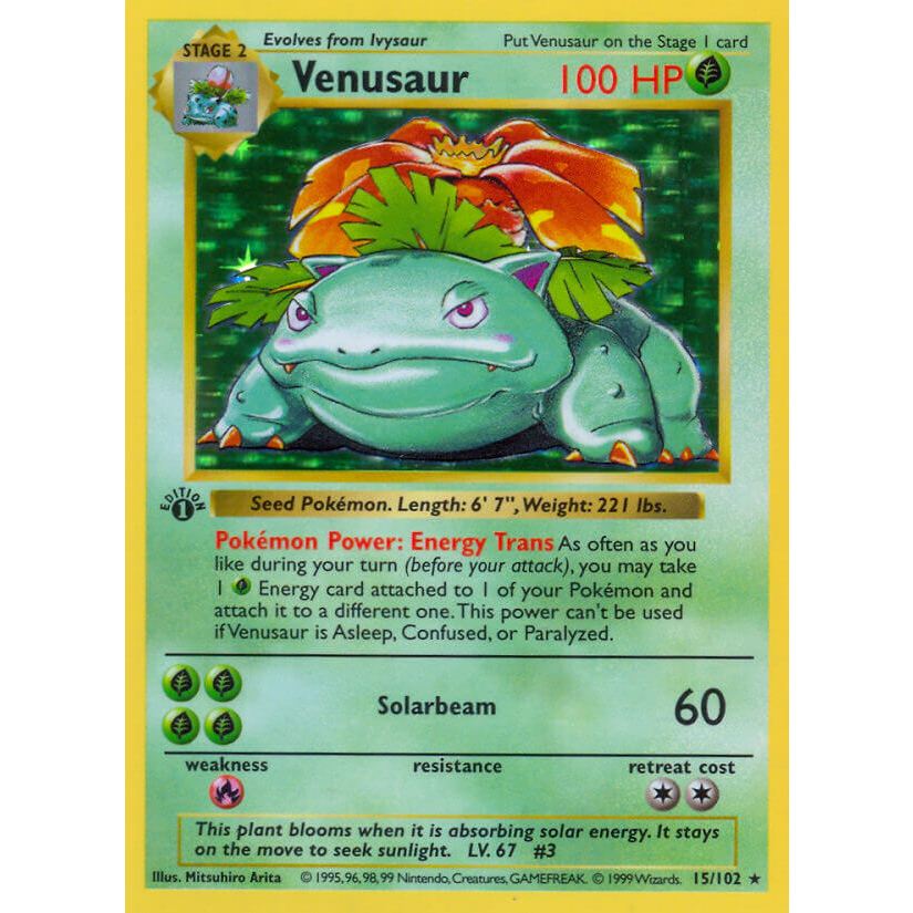 Venusaur · Base Set (BS) 15 (CASUAL/PLAYTEST ONLY, REQUEST AVAILABLE ...